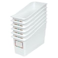 Book & Binder Holders 6 Pack - White Plastic Organizer - Classroom ...