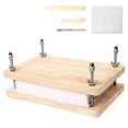Book Binding Set with 11.73 x 7.48 x 5.51 in Wood Book Press Bone ...