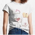 Book, Bows And Roses Coquette Valentine Aesthetic Classic T-shirt ...