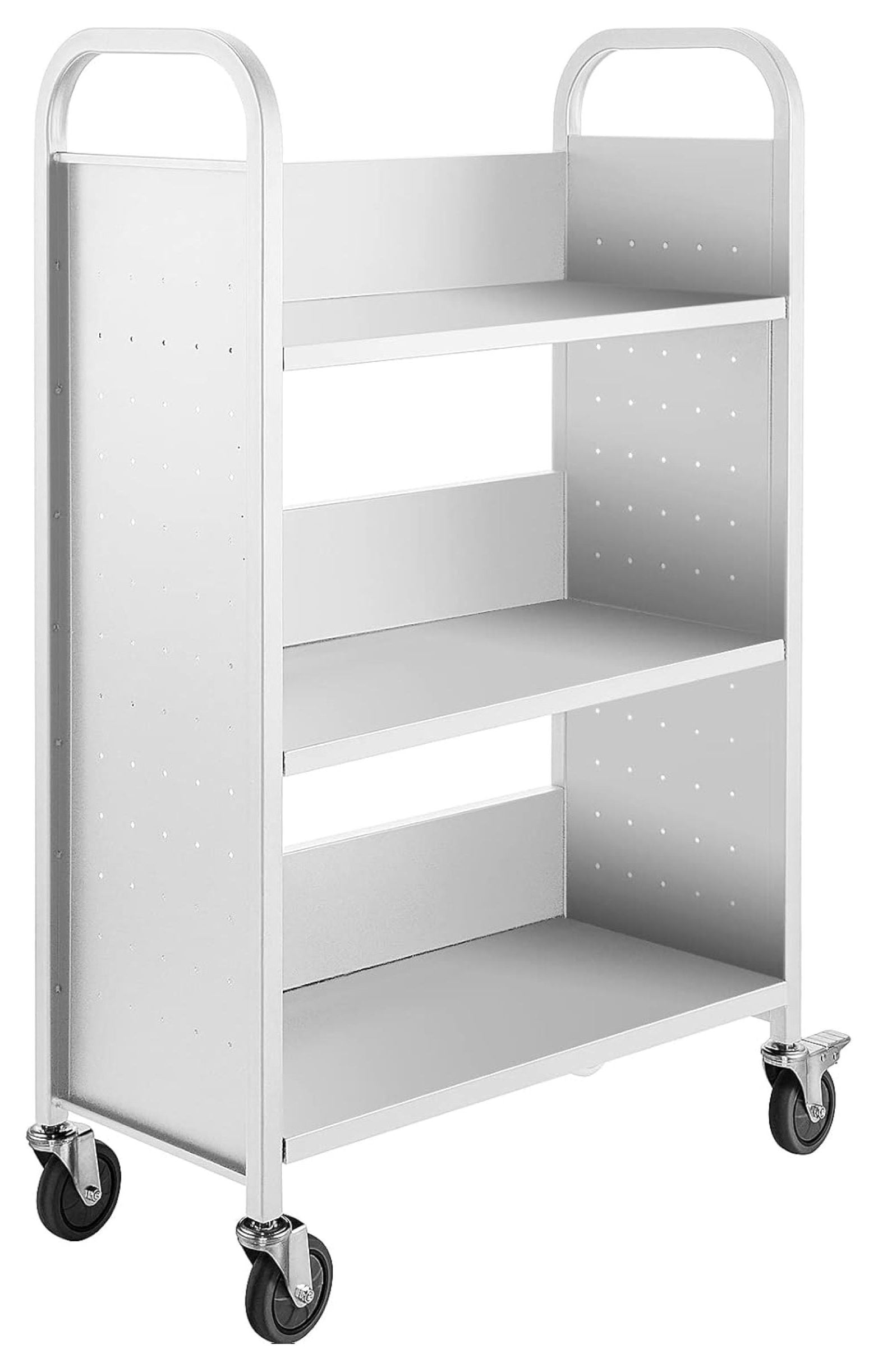 Book Cart, 200LBS Library Cart, 49.2''x29.5''x13.8'' Rolling Book Cart ...