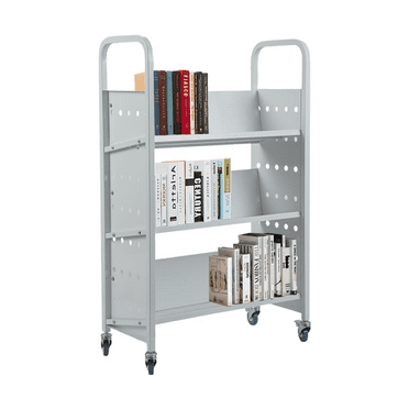 Safco Wire Stainless Steel Book Cart in Black - Walmart.com