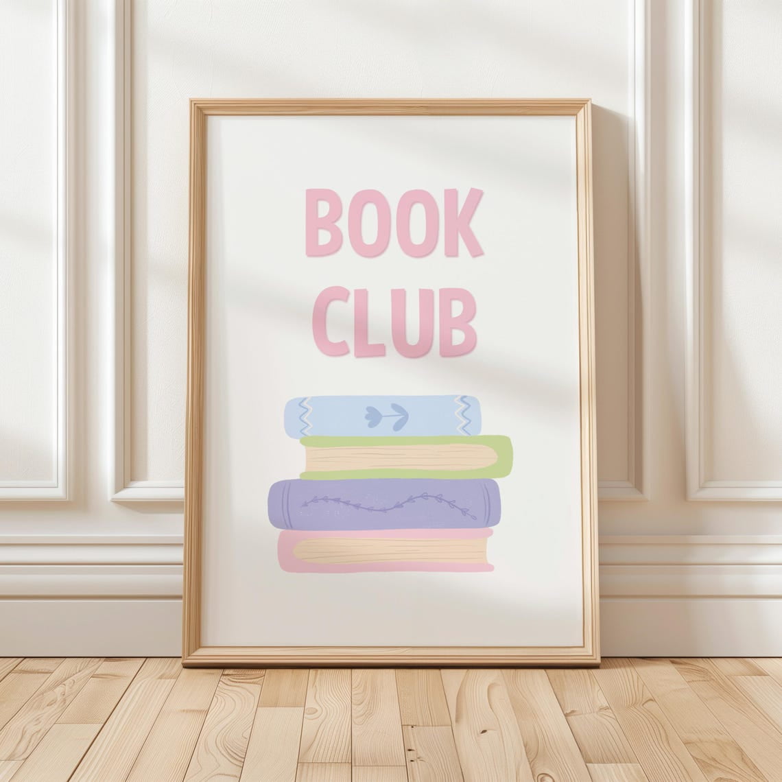 Book Club Art Print, Book Lover Wall Art, Reading Poster, Literary ...