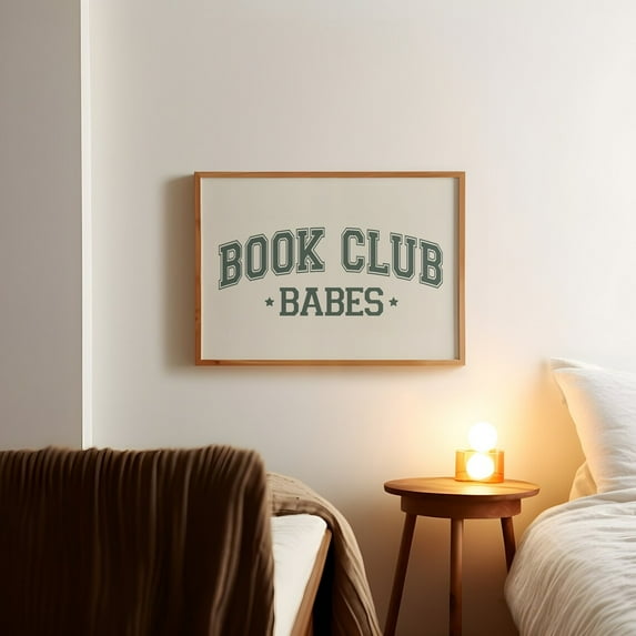 Book Club Babes Poster, Trendy Reading Poster, Book Lover Posters ...