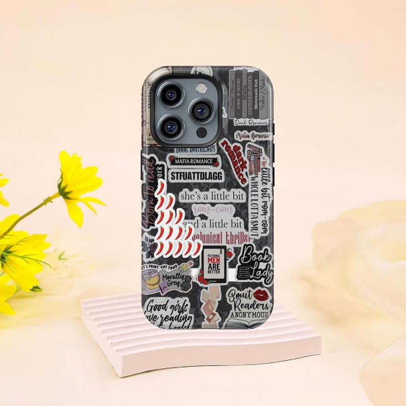 Book Club Girlfriend Gift iPhone Case, Romantic Retro Lettering 17 16 ...