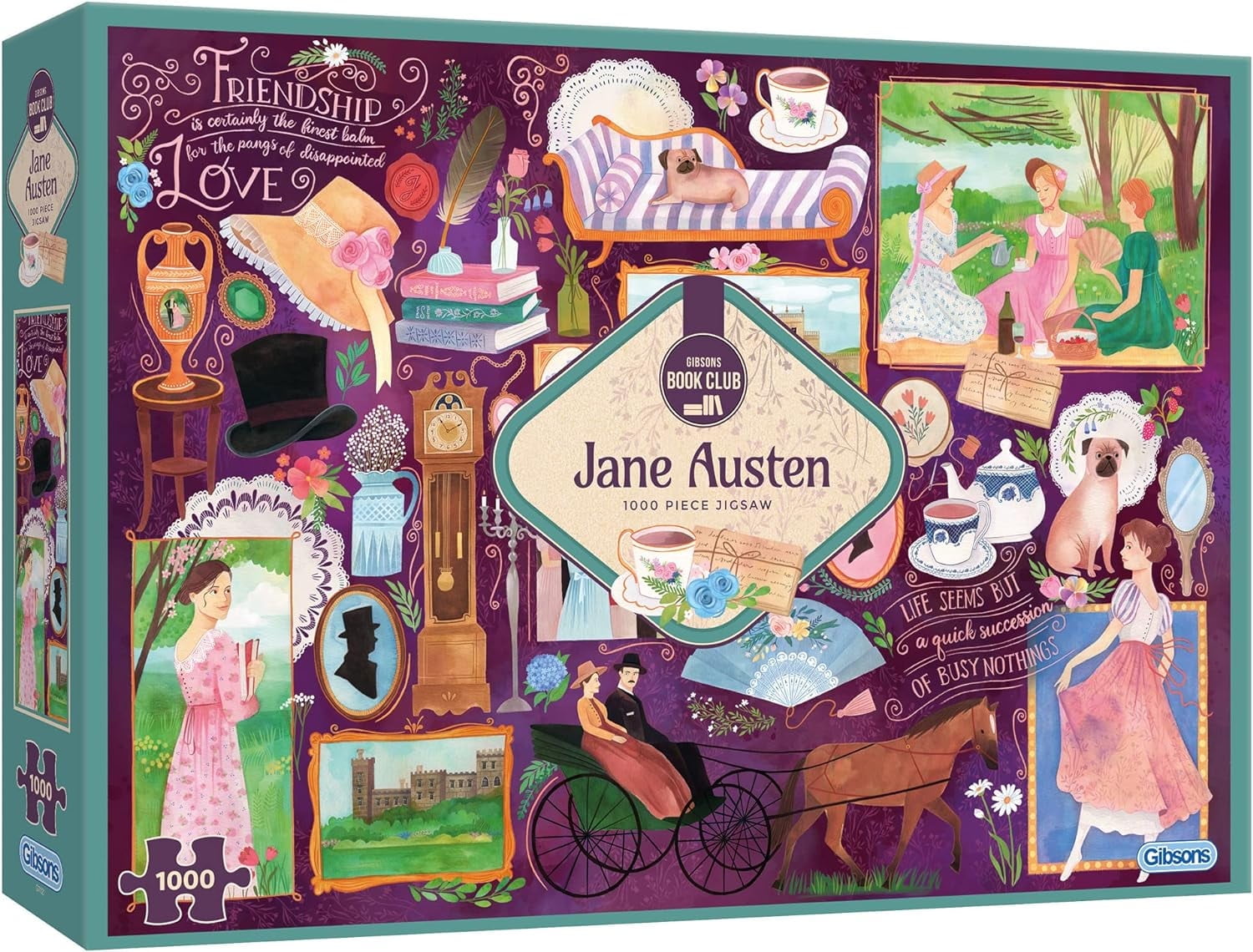 Gibsons Steakhouse Jane Austen 1000 Piece Jigsaw Puzzle, 27"x19 ...