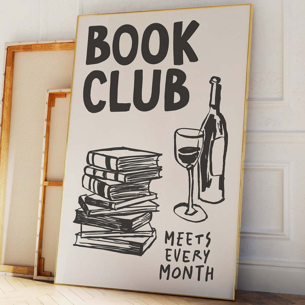 Book Club Print Cute Book Club Decor Trendy Reading Poster Book Lover ...