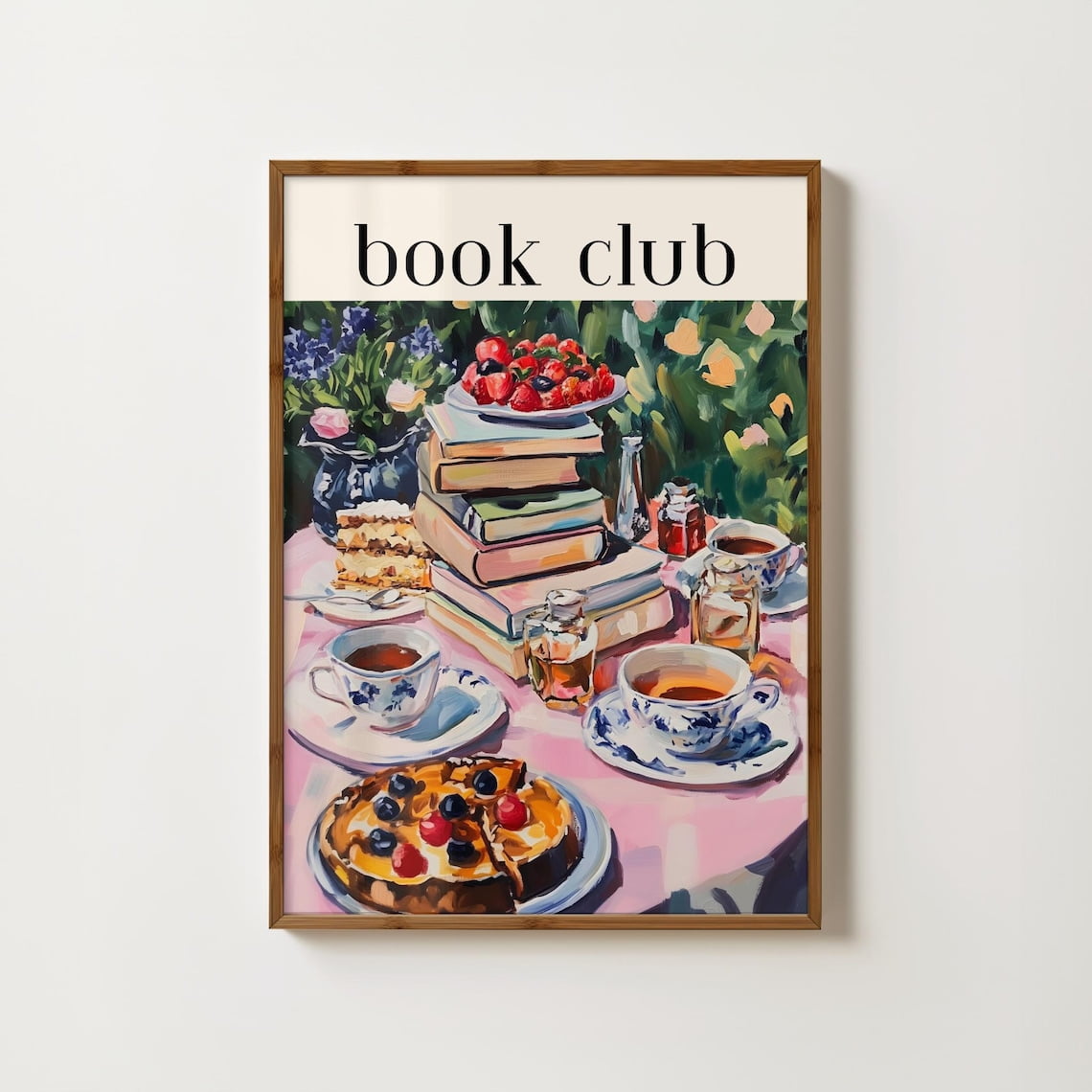 Book Club Print Reading Wall Art More Books Print Book Lover Library ...