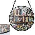 Book Club Stained Glass Suncatcher, Reader Window Hanging Suncatcher ...