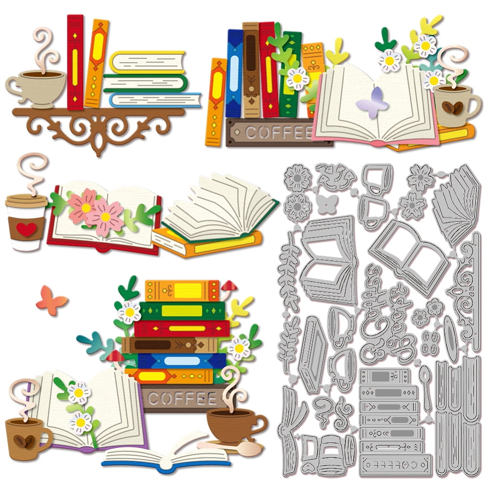 Book Coffee Carbon Steel Cutting Dies Stencils for DIY Scrapbooking ...