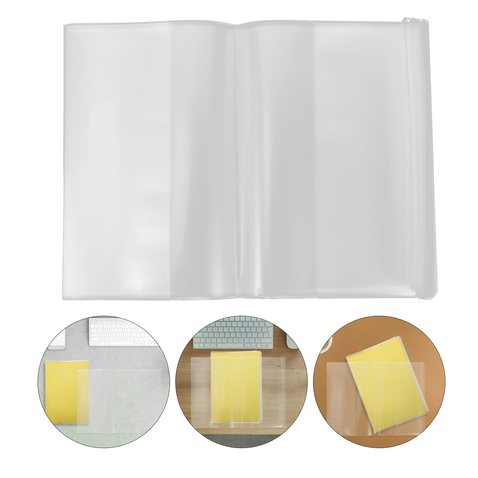 FRCOLOR Protective Covers For Books Wear-Resistant Transparent PP 10pcs ...