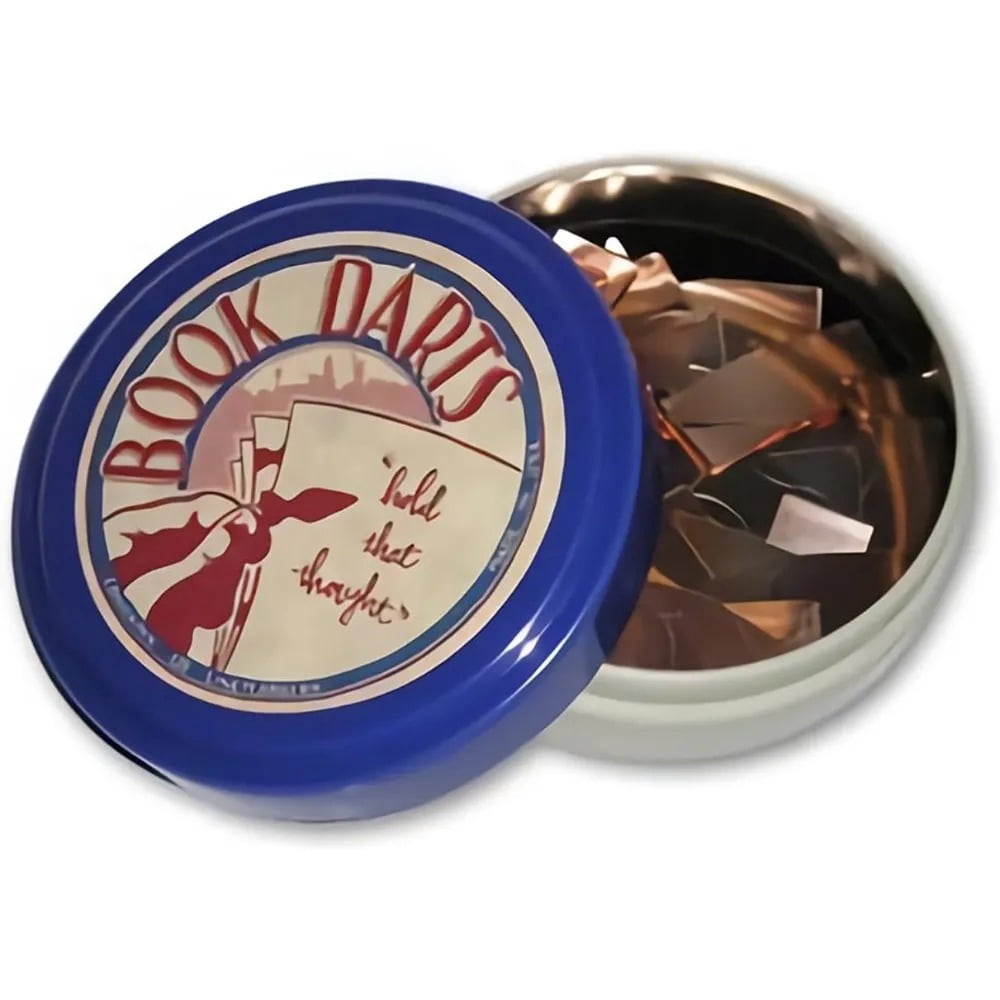 Book Darts Line Markers - 125 Count Tin Mixed Metals Bookmarkers ...