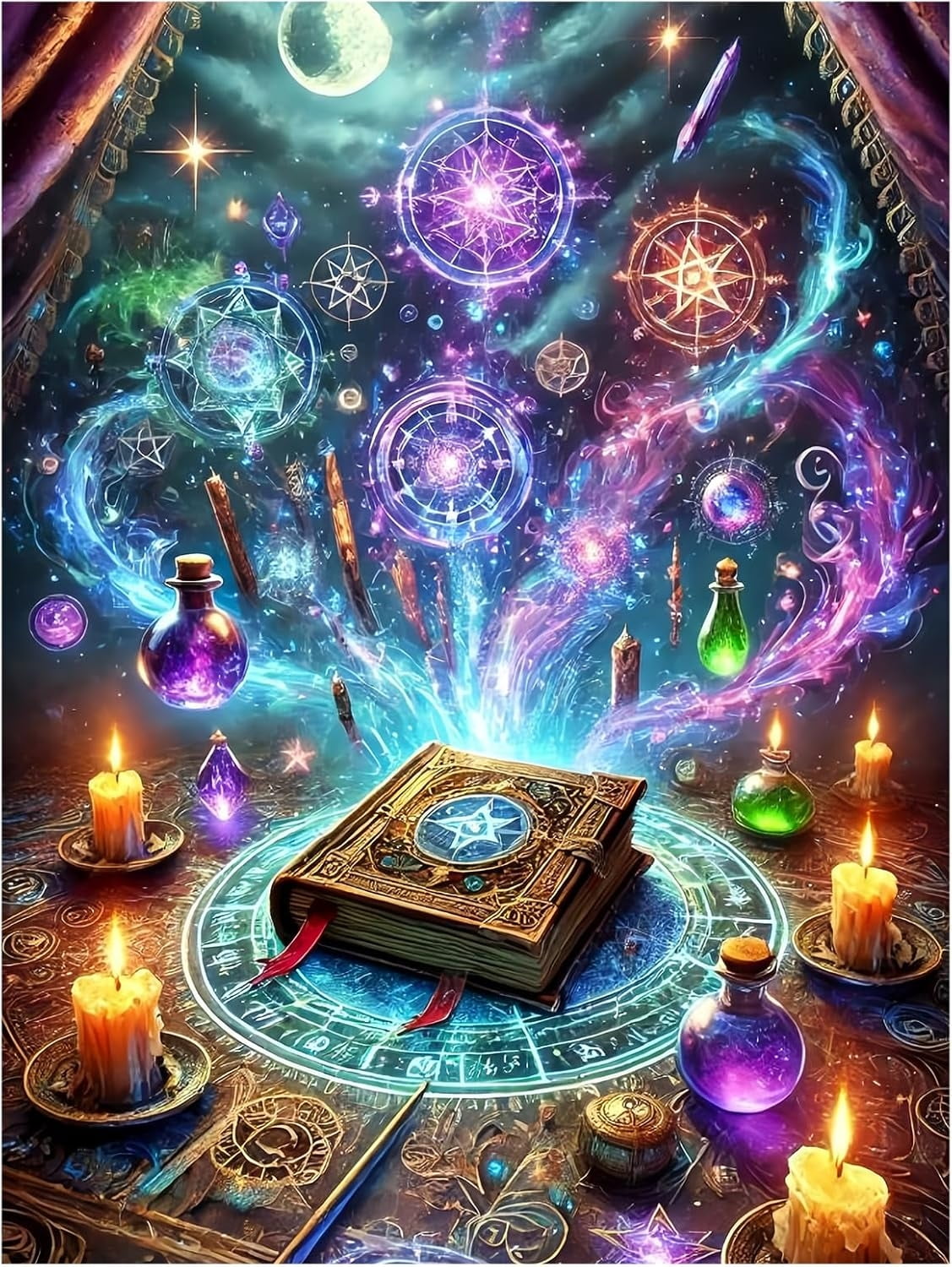 Book Diamond Art Kits for Adults, Divination Book Diamond Painting Kits, Gem Art Kit for Gifts ...