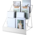 Book Display Rack 4-tiered Stand 18" Books Signing Wire Tabletop CD ...