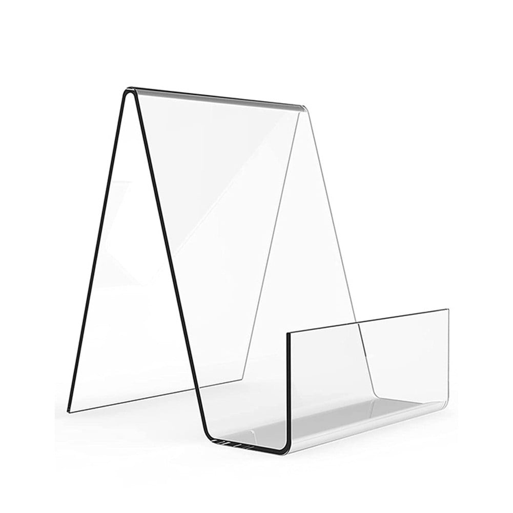 Book Display Stand Transparent Acrylic Book Handle Desktop Bookshelf ...