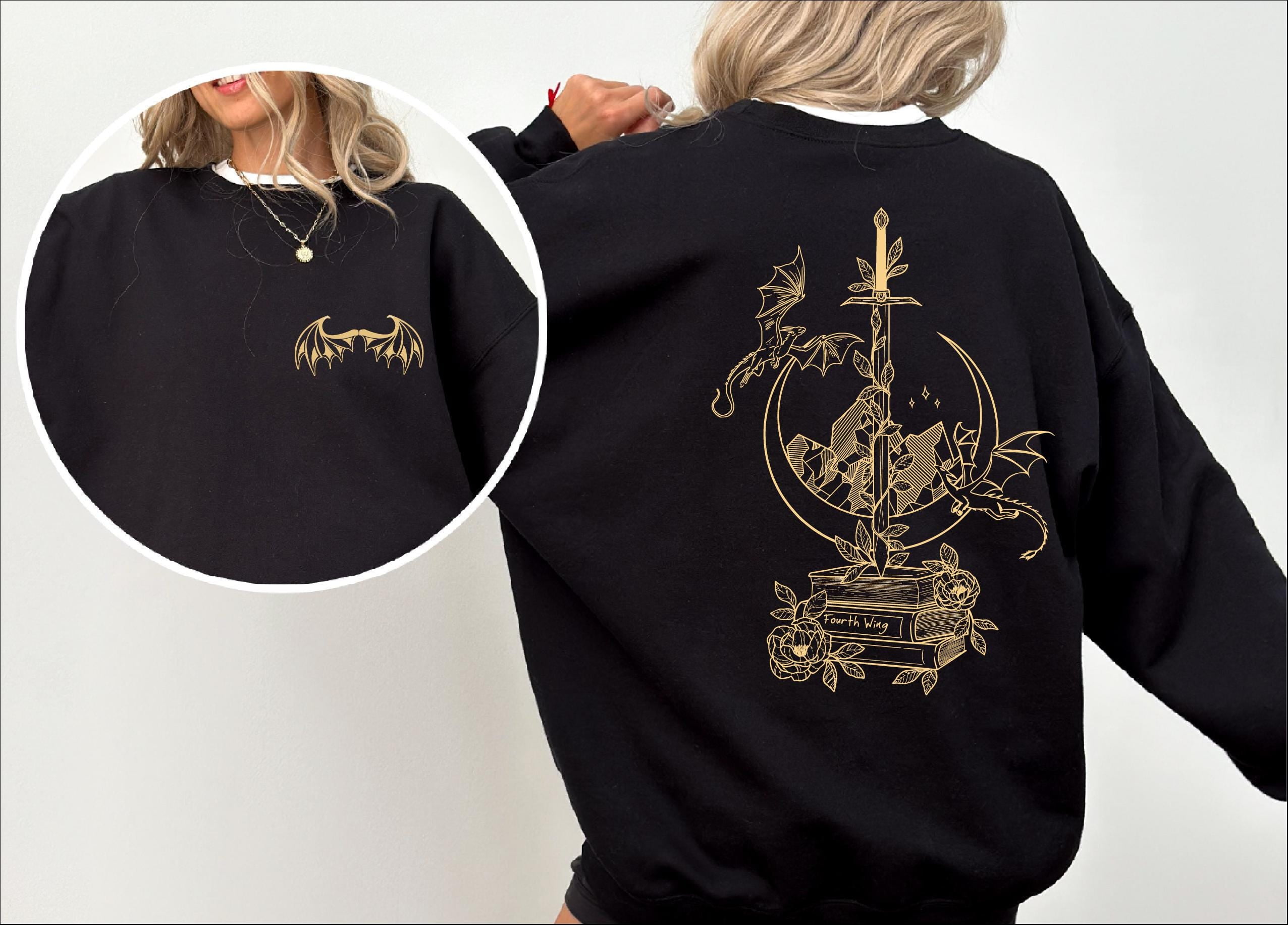 Book Dragon Sweatshirt And Hoodie, Fantasy Dragon Bookish, Reading ...