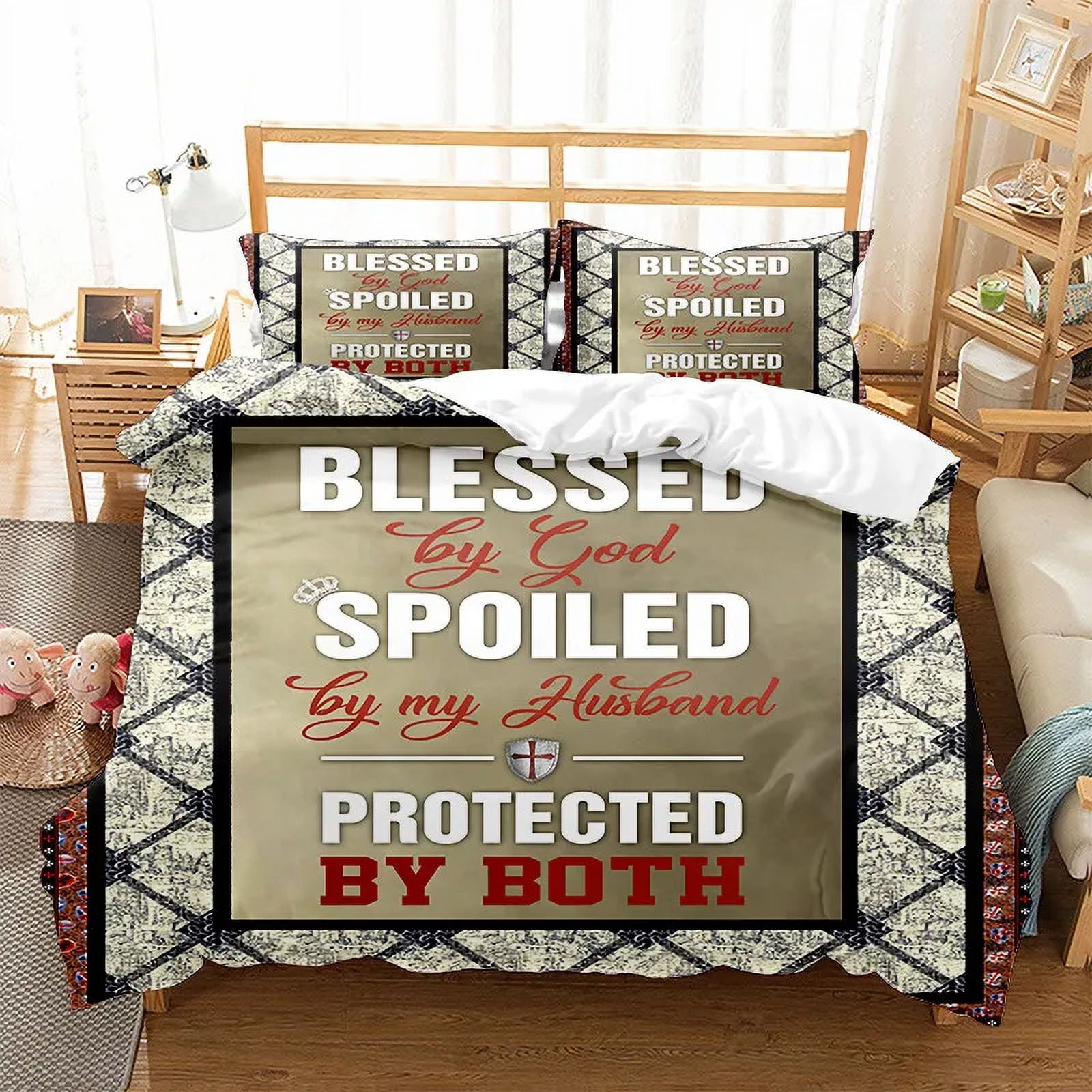 Book Duvet Cover Library Bookshelf Bedding Set Microfiber 3D Print ...
