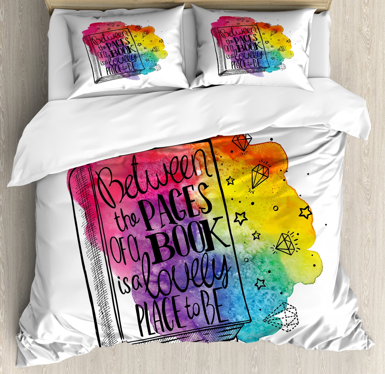 Book Duvet Cover Set King Size, Between the Pages of a Book ...