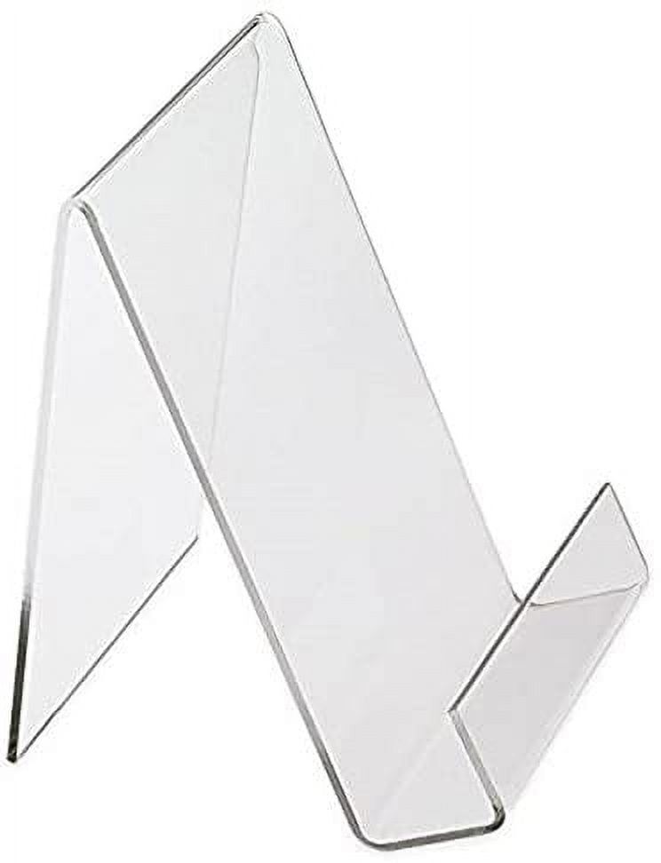 Book Easel 8.5 by 11 Slant Back with Lip Paper Stand, Clear Tablet ...