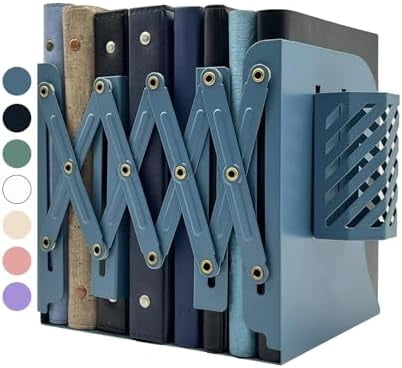 Book Ends, Adjustable Bookends for Shelves, Metal Bookends for Heavy ...