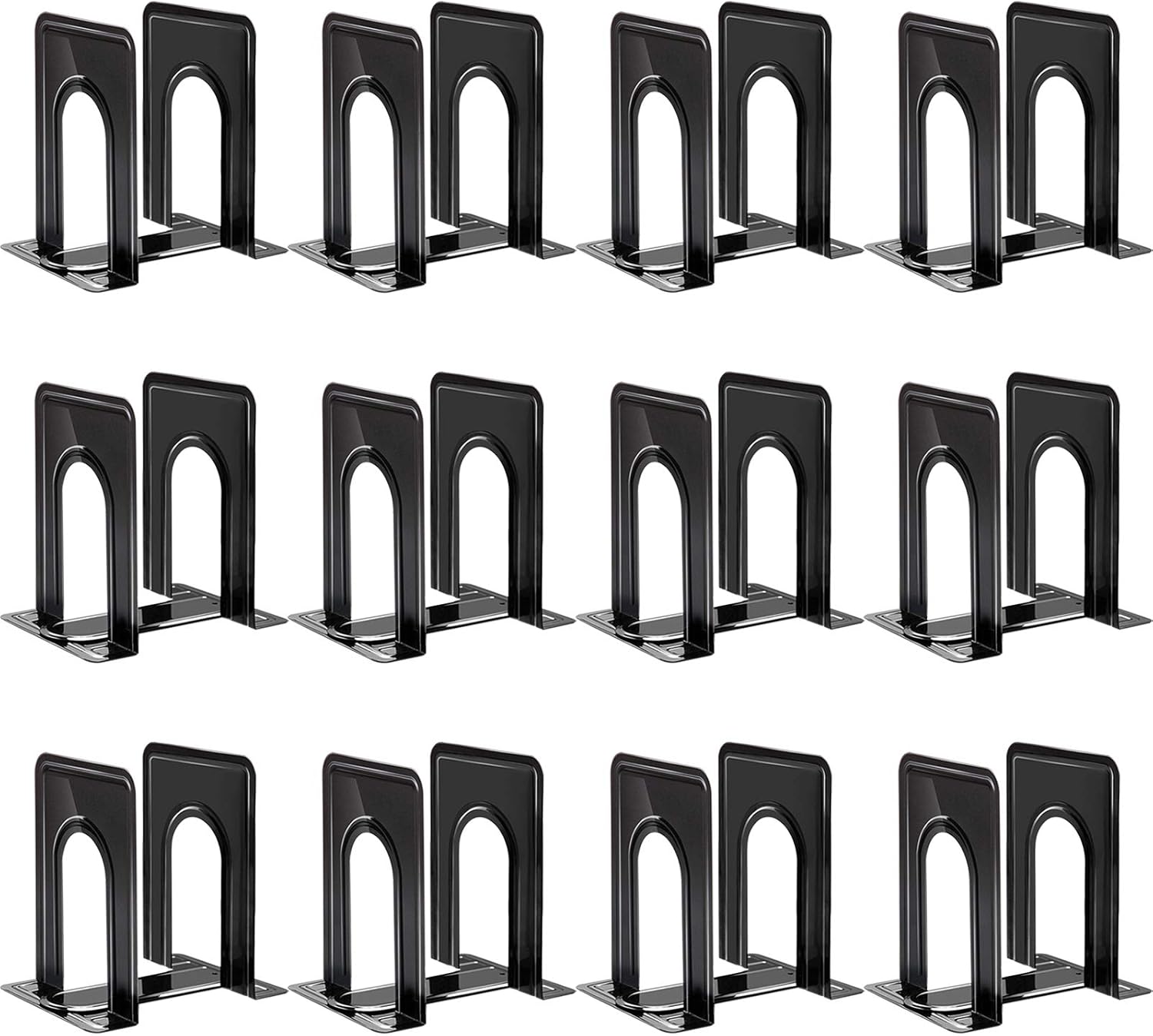 Book Ends, Bookends for Shelves, 28pcs Metal Bookends, Book Ends for ...