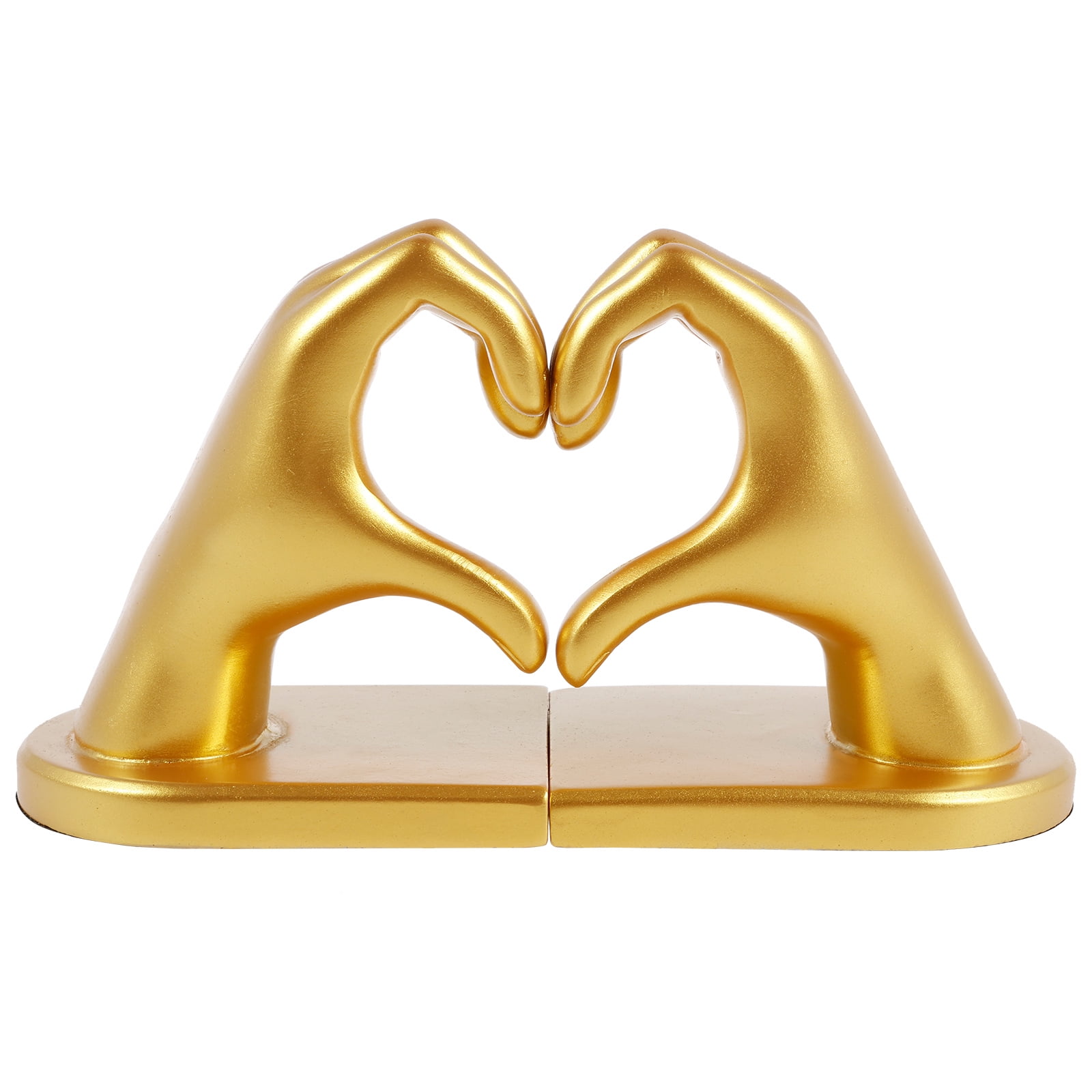 Book Ends Heart Design Modern Bookends Non-Skid Bookend for Shelves for ...