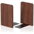 Book Ends, Non-Slip Bookends, Heavy Duty Wooden Bookend Support for ...