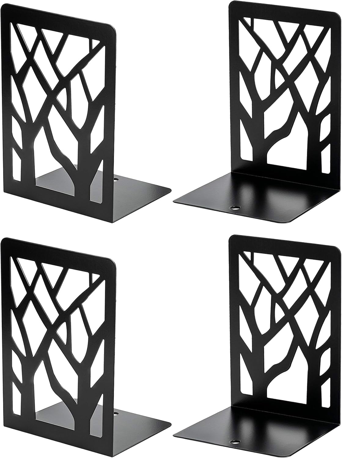 Book Ends Tree Design Modern Bookends for Shelves, Non-Skid Book Holder ...