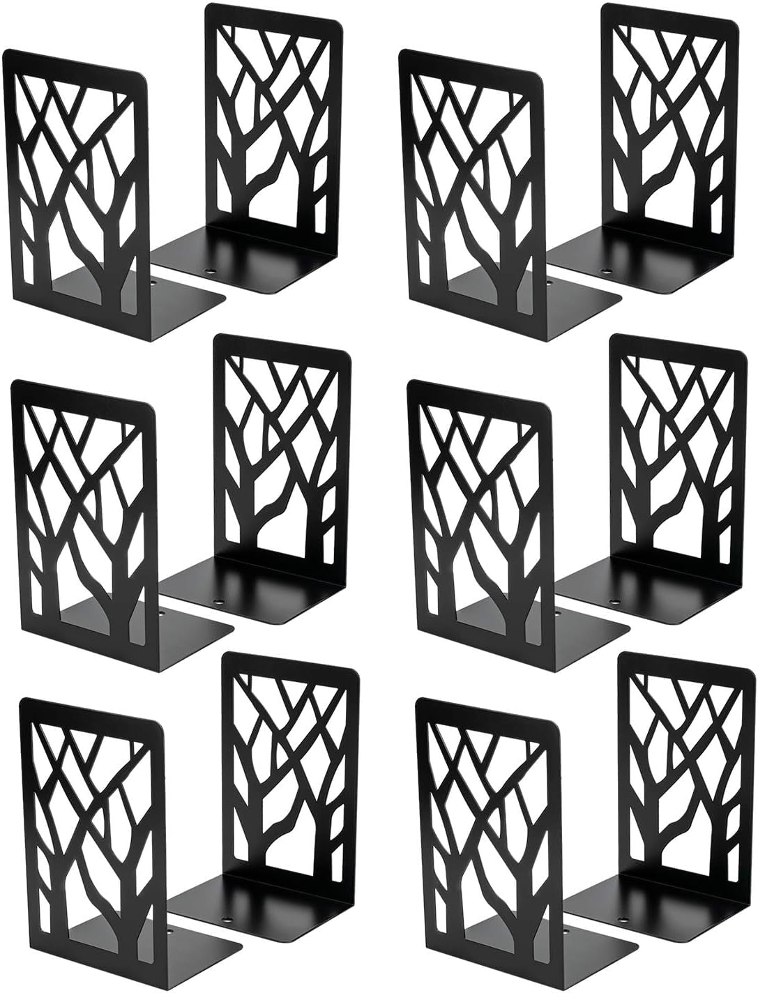 Book Ends Tree Design Modern Bookends for Shelves, Non-Skid Book Holder ...