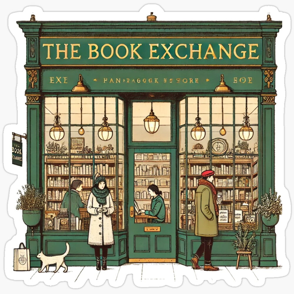 The Book Exchange Cozy Corner Stickerphone Decal Water Bottle Stickers ...