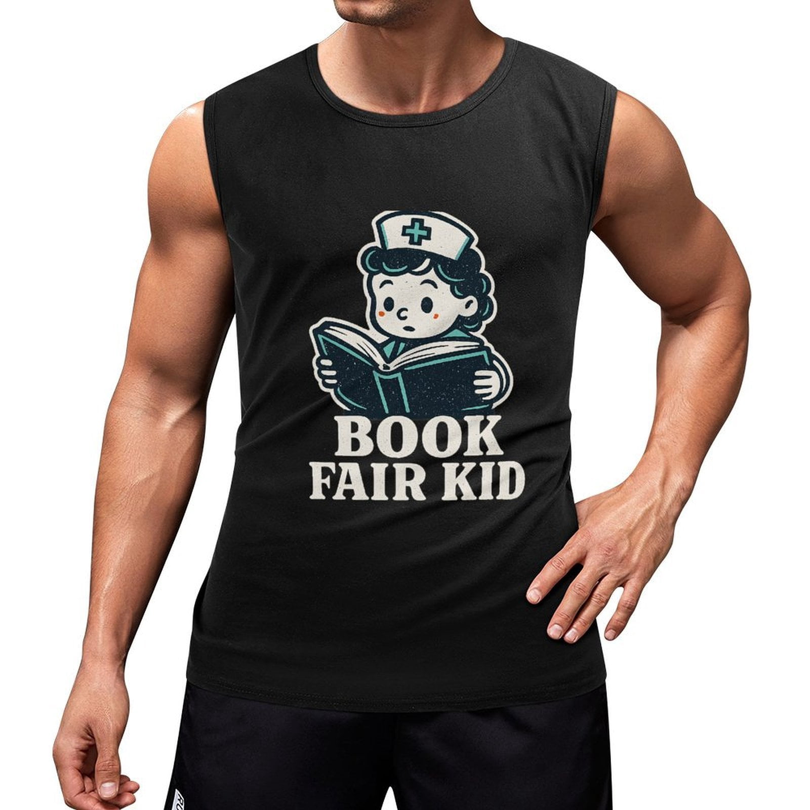 Book Fair Kid Men's Tank Top Muscle Workout Gym Sleeveless T-Shirt 3X ...