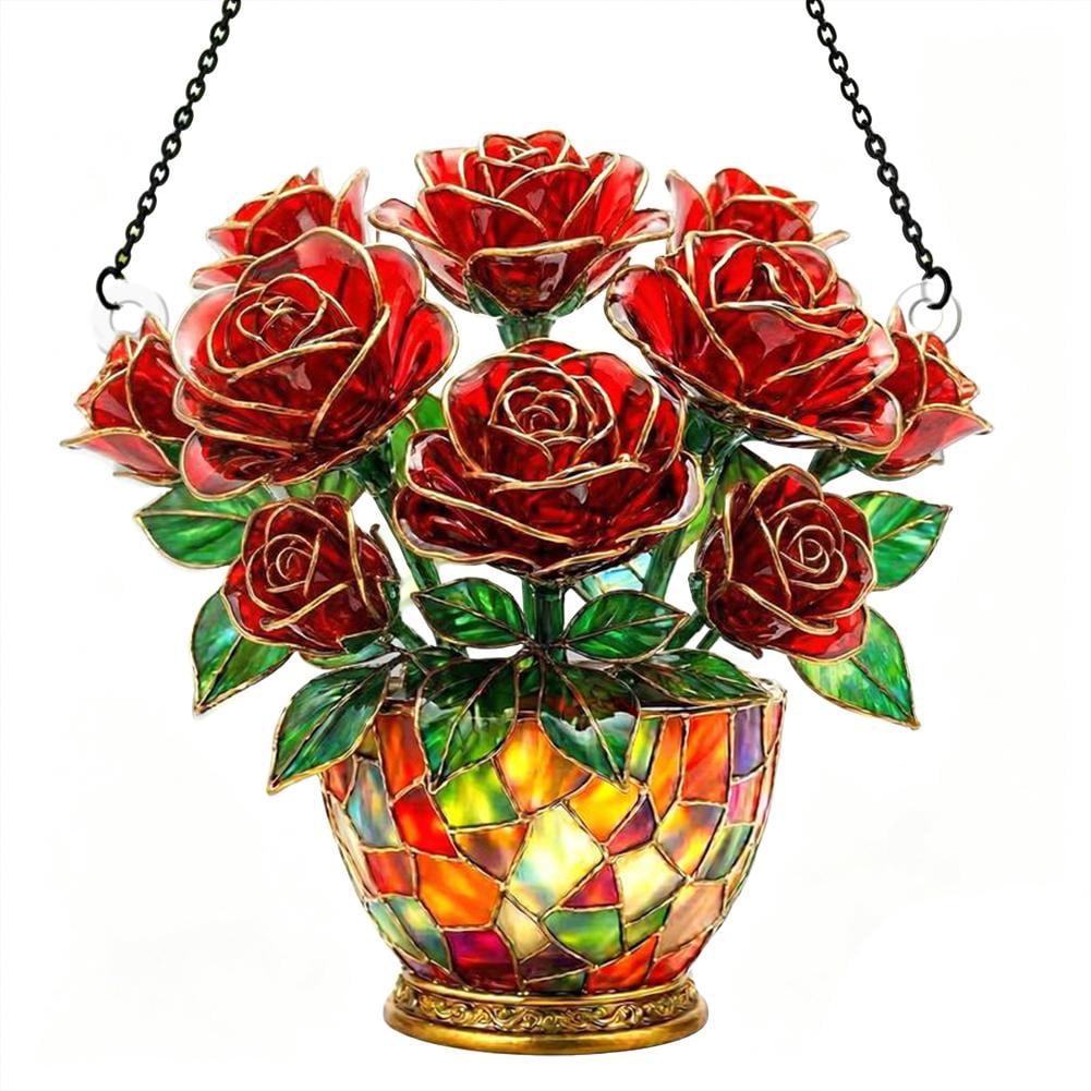 Book Flower Suncatcher - Acrylic Hanging Sunflower for Window Doors ...