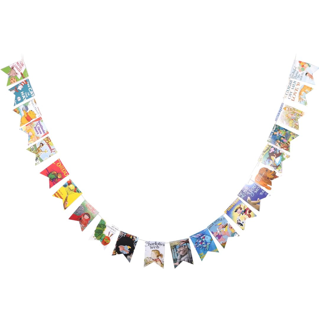 Book Garland - Vintage Book Pages String Decoration - 22 Perfect for ...