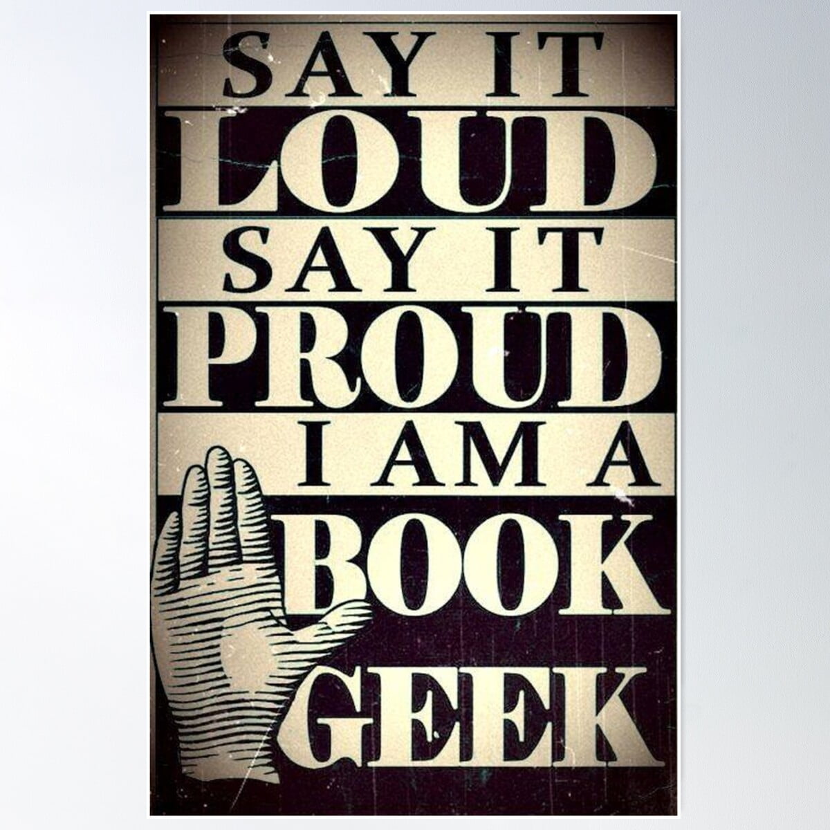 Book Geek! Poster Wall Art, Modern Wall Decor For Living Room Bedroom ...