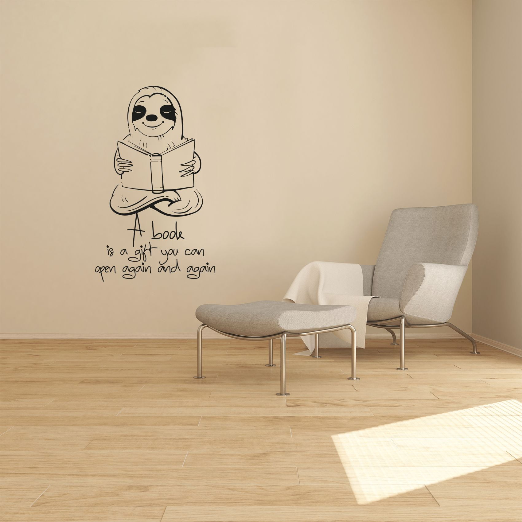 A Book Is A Gift You Can Open Again And Again - Cute Sloth Reading ...