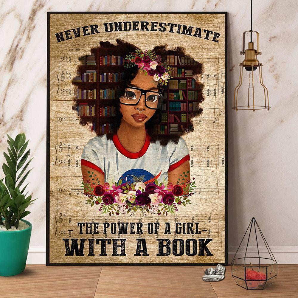 Book Girl Never Underestimate The Power Of A Girl With A Book Paper ...