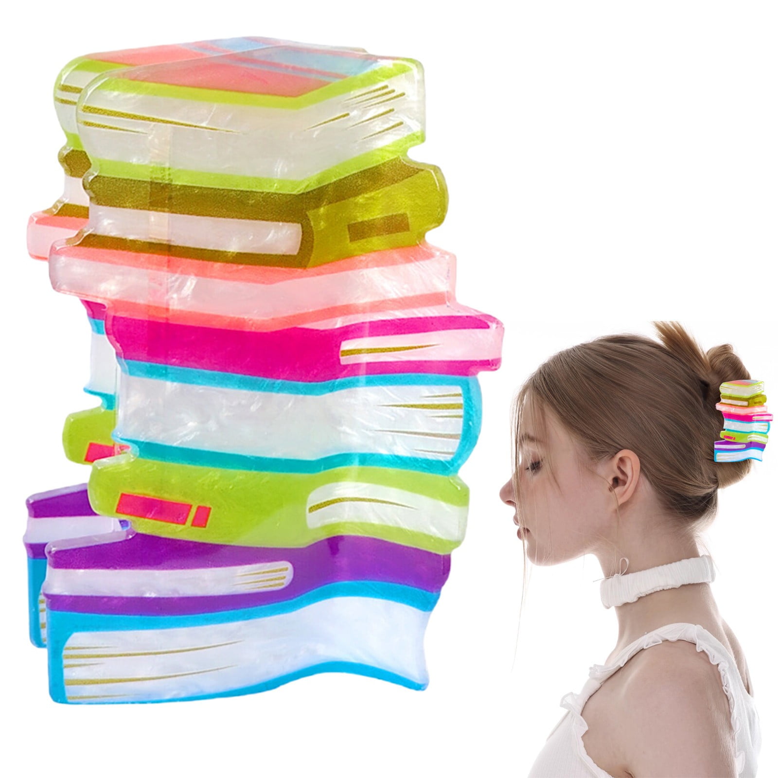 Book Hairpin A - Book Clips Hair Back to School Teacher Hair Cute Book ...