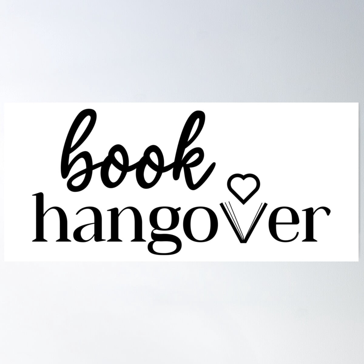 Book Hangover Poster Wall Art, Modern Wall Decor For Living Room ...
