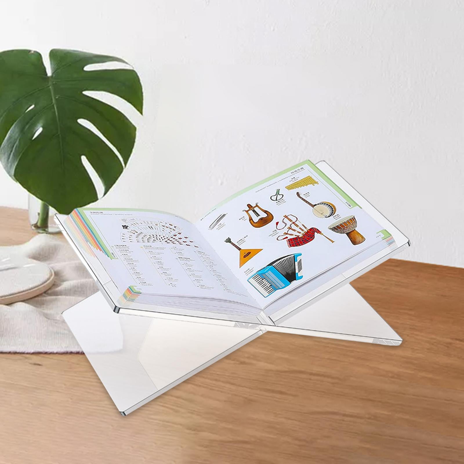 Book Holder Acrylic Book Stand for Open and Closed Books Reading ...