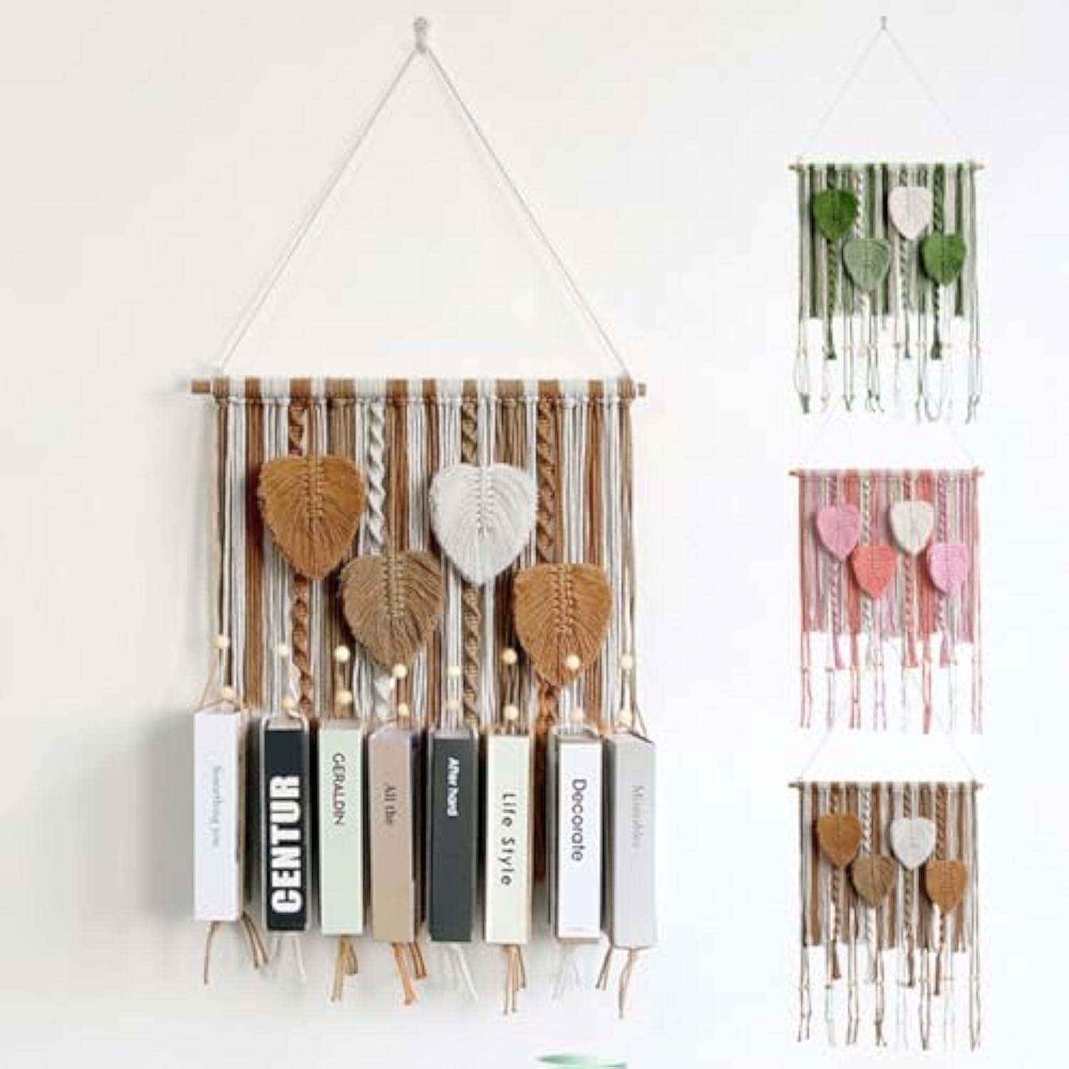 Book Holder,Wall Hanging Bookshelf,Handmade Woven Boho Magazine Rack ...