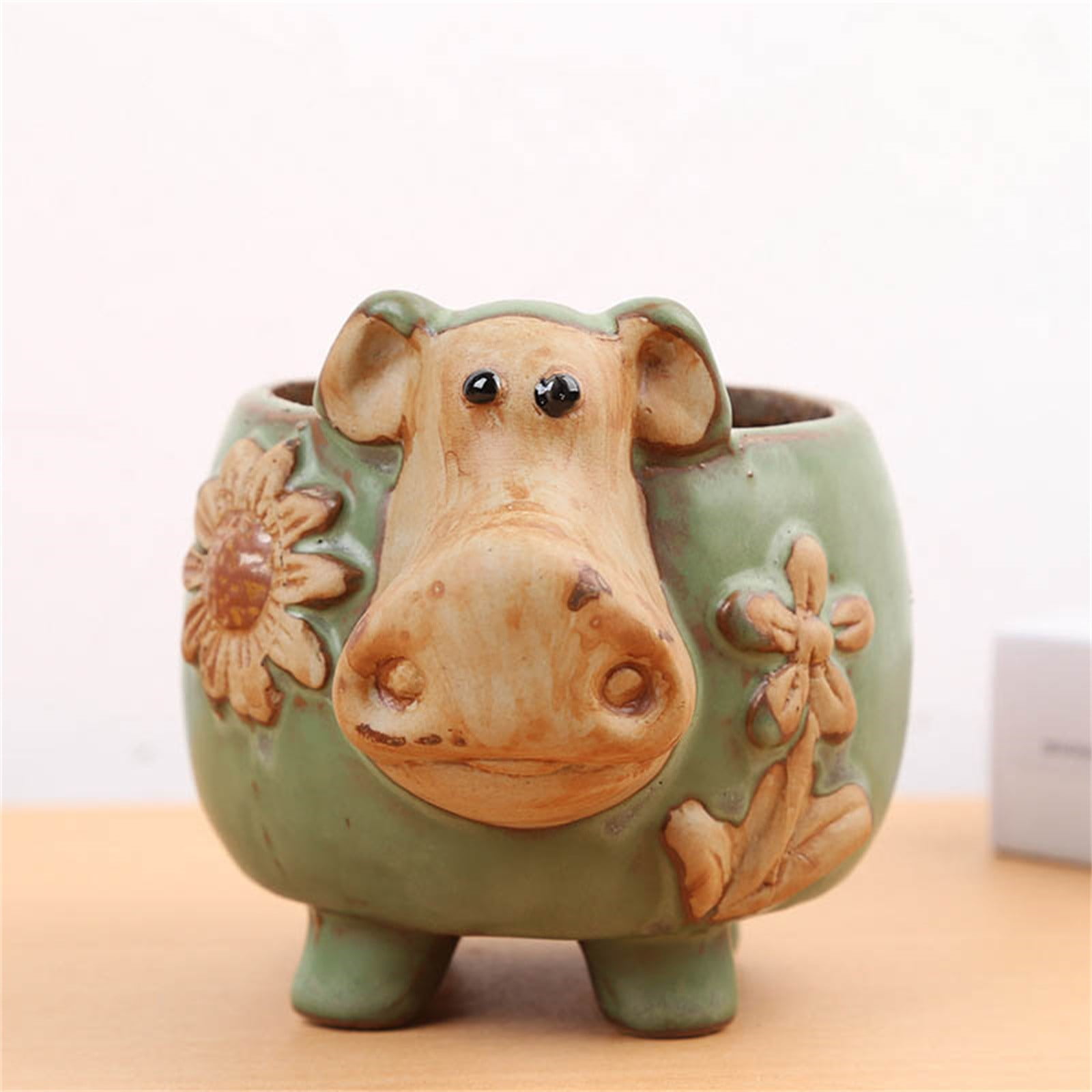 Book Hot Deals! Small Succulent Pots With Ceramic Animal Planter Indoor ...