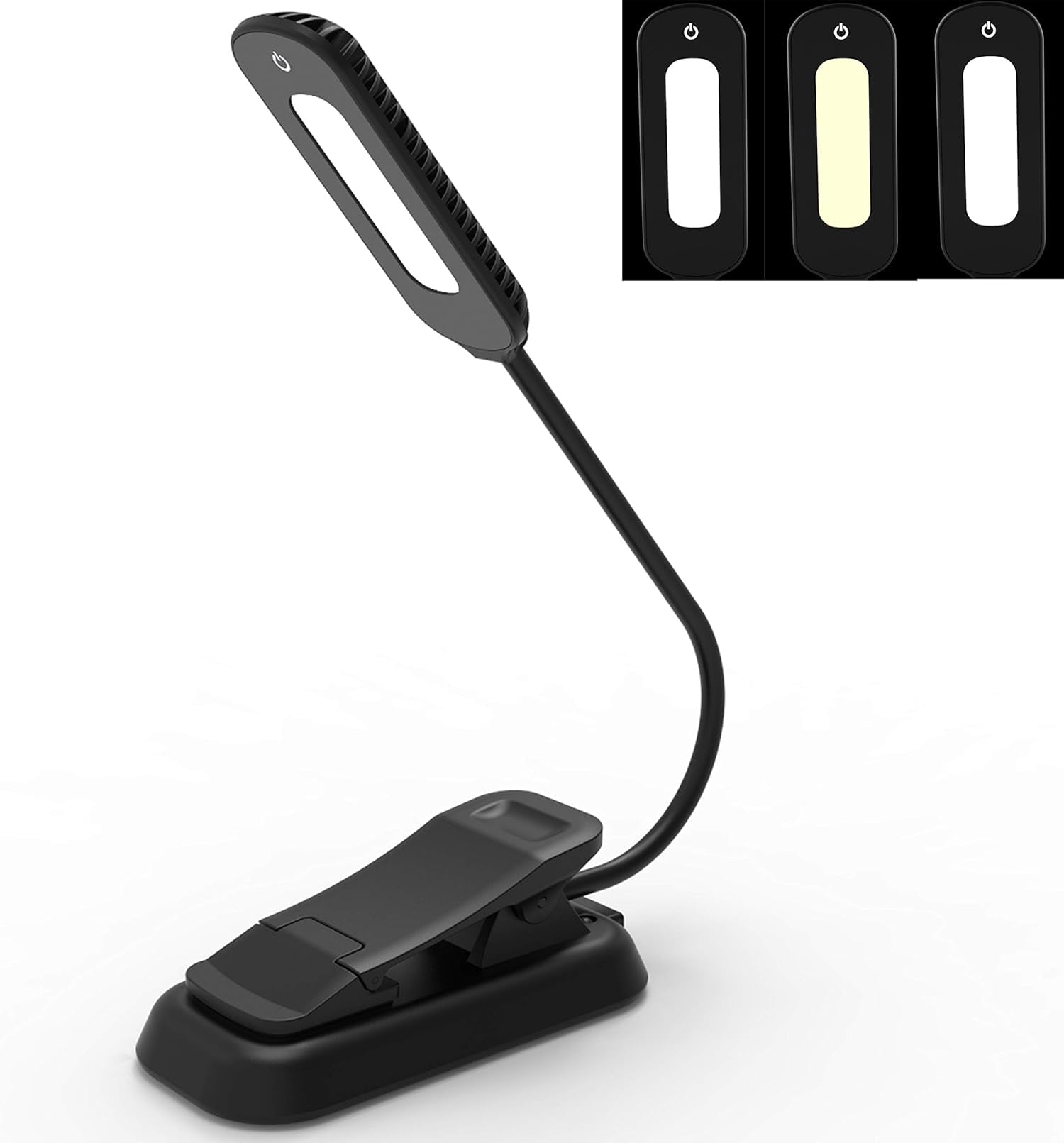 Book Light, 12 Reading Lamp with 3 Brightness Levels, Eye-Friendly ...