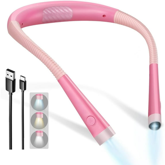 Book Light, 3-Color & 6-Brightness Reading Light, Bendable Light, 80-hr ...