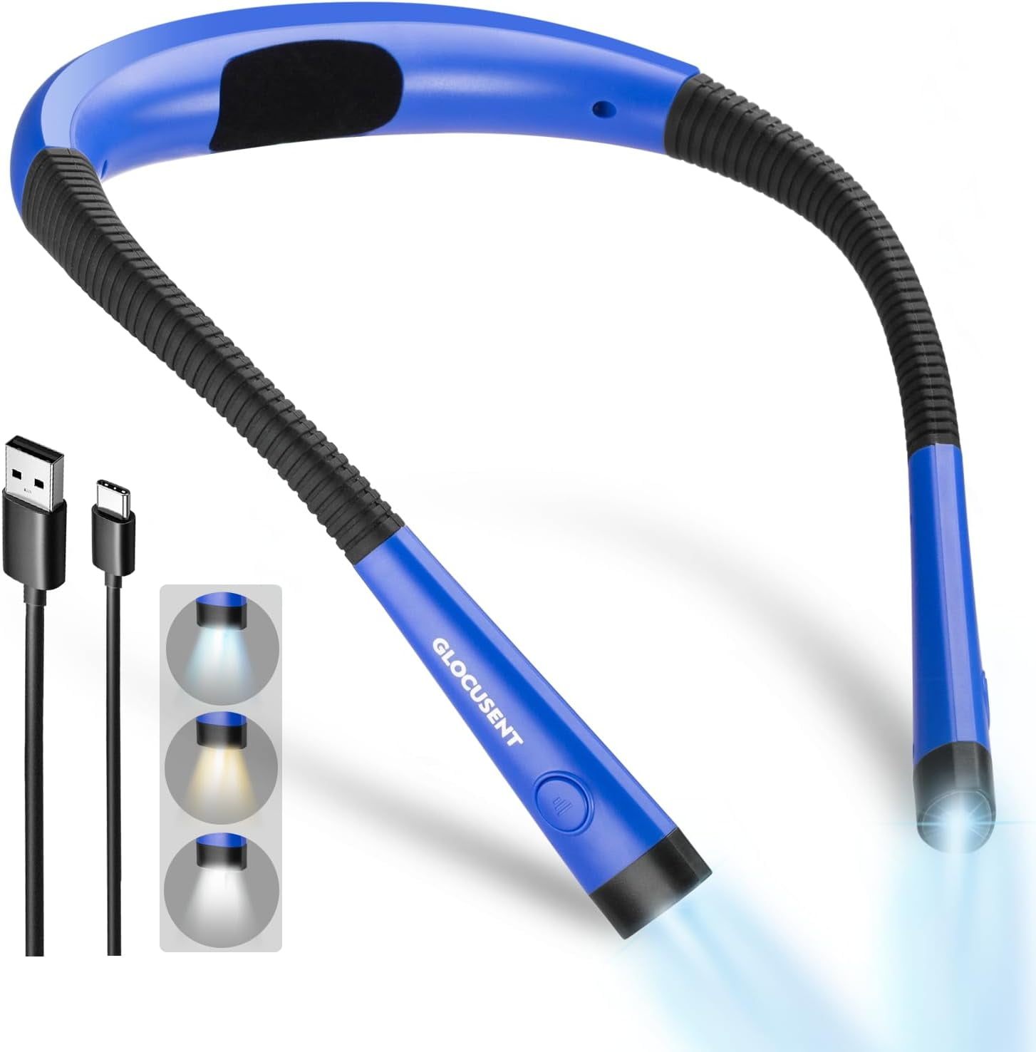 Book Light, 3-Color & 6-Brightness Reading Light, Bendable Neck Light ...