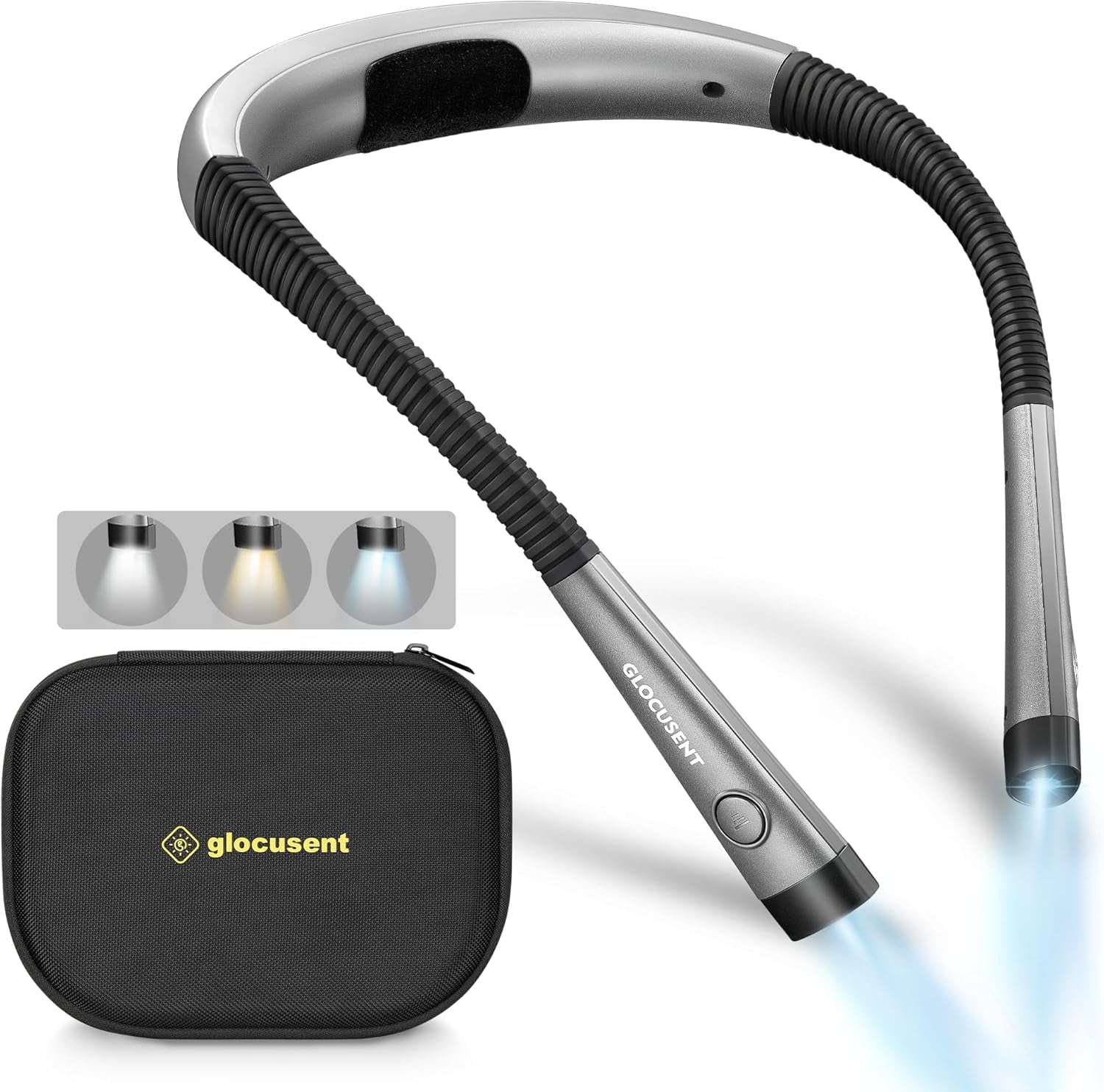 Book Light with EVA Case, 3-Color & 6-Brightness Reading Light ...