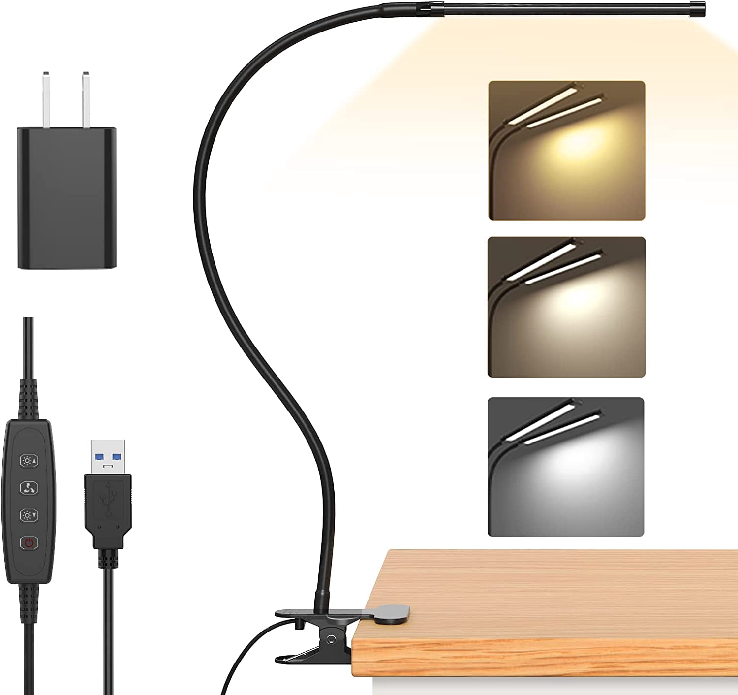Book Light, LED Reading Light Clip On [3 Color Modes & 10 Brightness ...