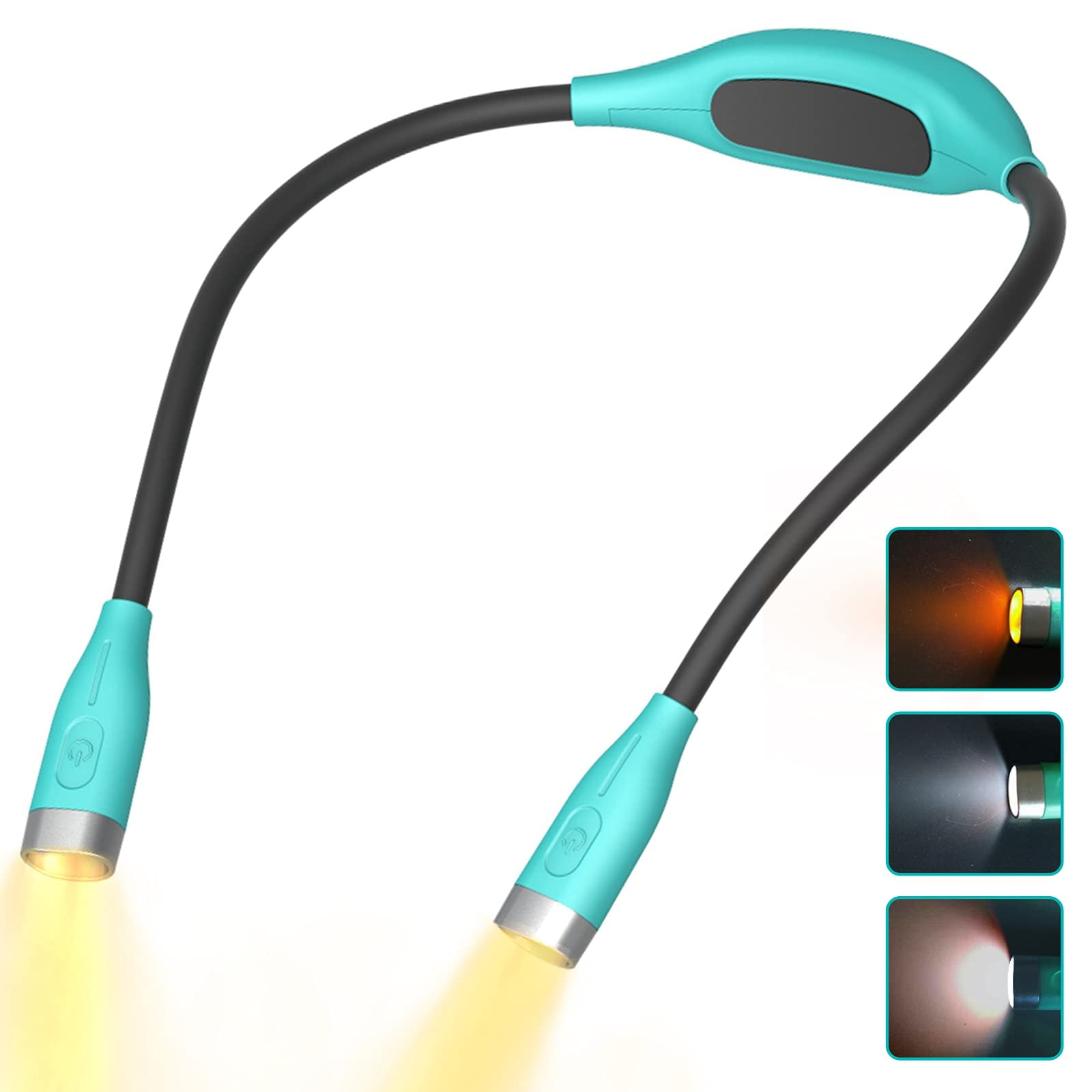 Book Light, Neck Reading Lamp, Rechargeable Reading Lamp in Bed, 3 ...