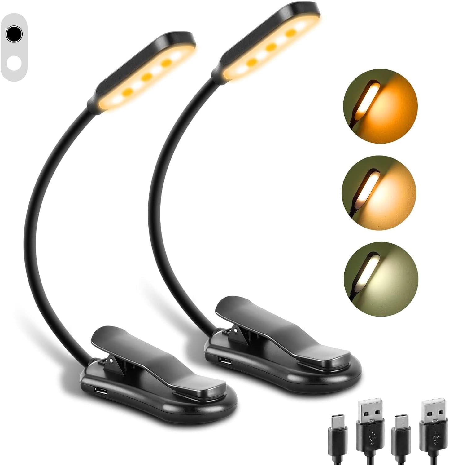 Book Light,Reading Light with 3 Colors,Book Light for Reading in Bed ...