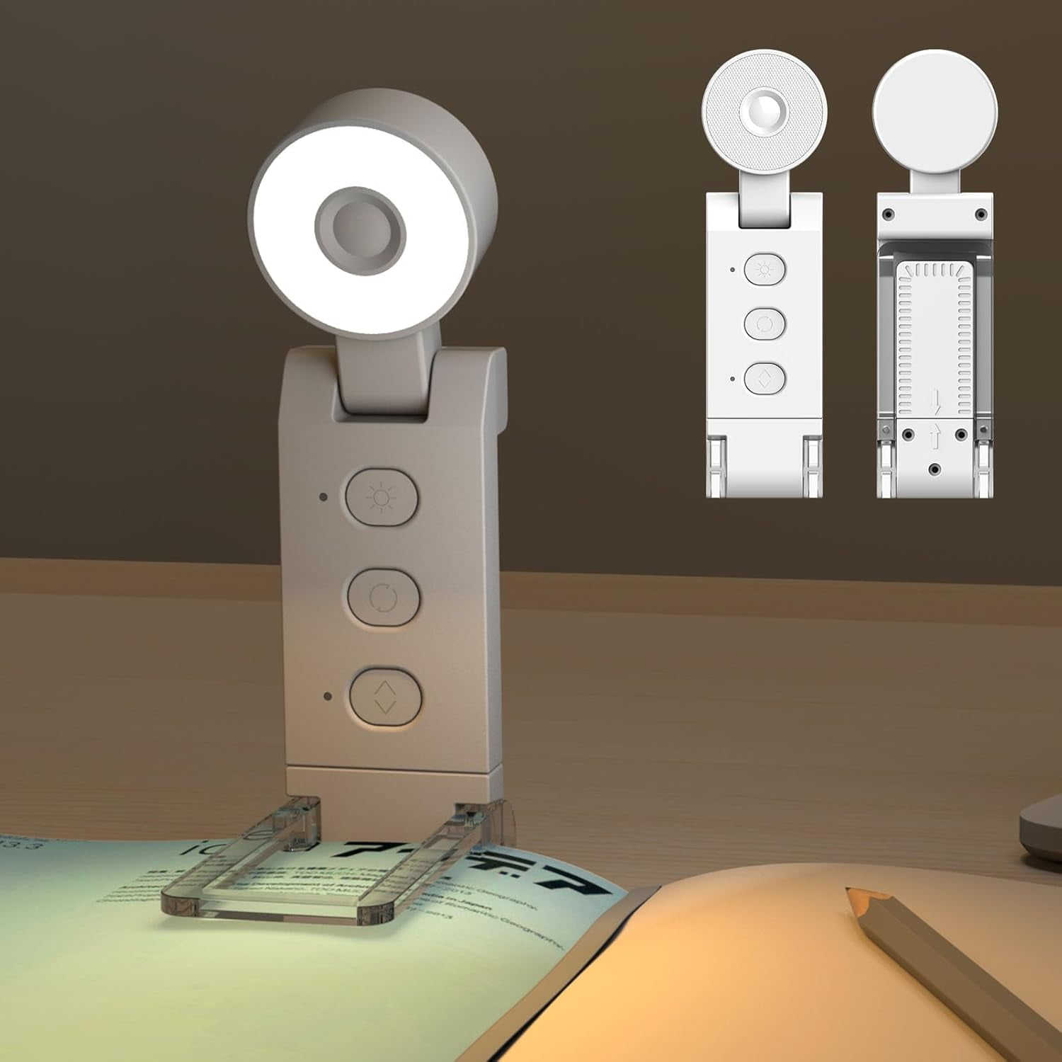 Book Light for Reading at Night, USB Rechargeable Clip-On LED Bookmark ...