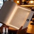 Book Light, Rechargeable Clear LED Flat Book Lights with 3 Colors ...
