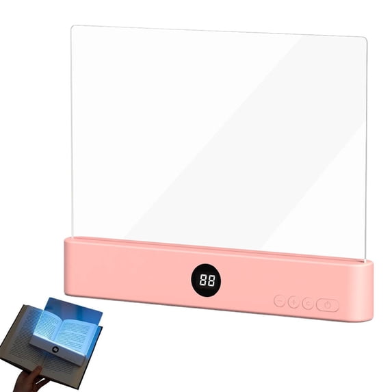 Book Light, Rechargeable Clear LED Flat Reading Light with 3 Colors ...